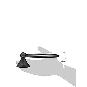 Amazon Basics AB-BR807-FB Towel Ring-Modern, 1-Piece, 7.96 Inch, Flat Black