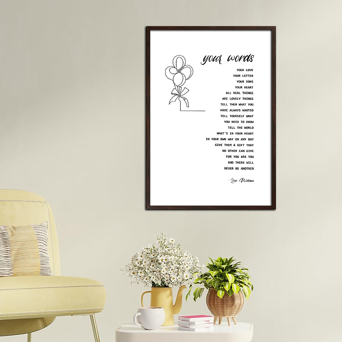 Custom Canvas Quotes, Custom Quote Print Line Art Text Poster Framed Wall Art Personalized Quote Print Custom Poem Print Calligraphy Canvas Sign Frame Letter Gift On Birthday, Anniversary Day