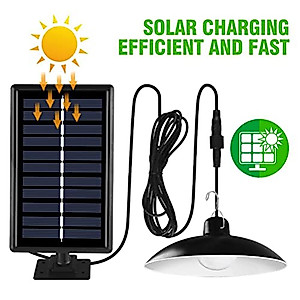 kekafu Solar Pendant Light Outdoor Waterproof LED Porch-Light with Remote Control Solar Intelligent Chandelier Hanging Lights for Garden Yard Patio Balcony Home Decoration, White