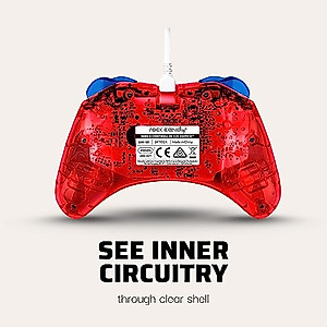 PDP Rock Candy Enhanced Wired Power Nintendo Switch Pro Controller, Official Licensed Nintendo Switch Mario Accessories/Switch Lite/OLED Compatible, Compact Durable for Travel, Ergonomic Non-Slip Joystick