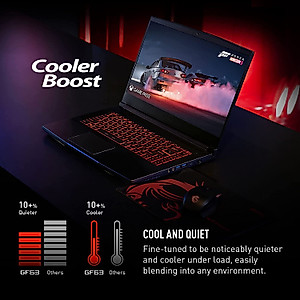 MSI GF63 Gaming Laptop 2023 15.6" FHD 144Hz Display 10-Core 12th Intel i7-12650H Nvidia RTX 4050 6GB 32GB DDR4 1TB M.2 SSD WiFi 6 Type-C RJ-45 Backlit Keyboard Windows 11 Pro w/RATZK 32GB USB