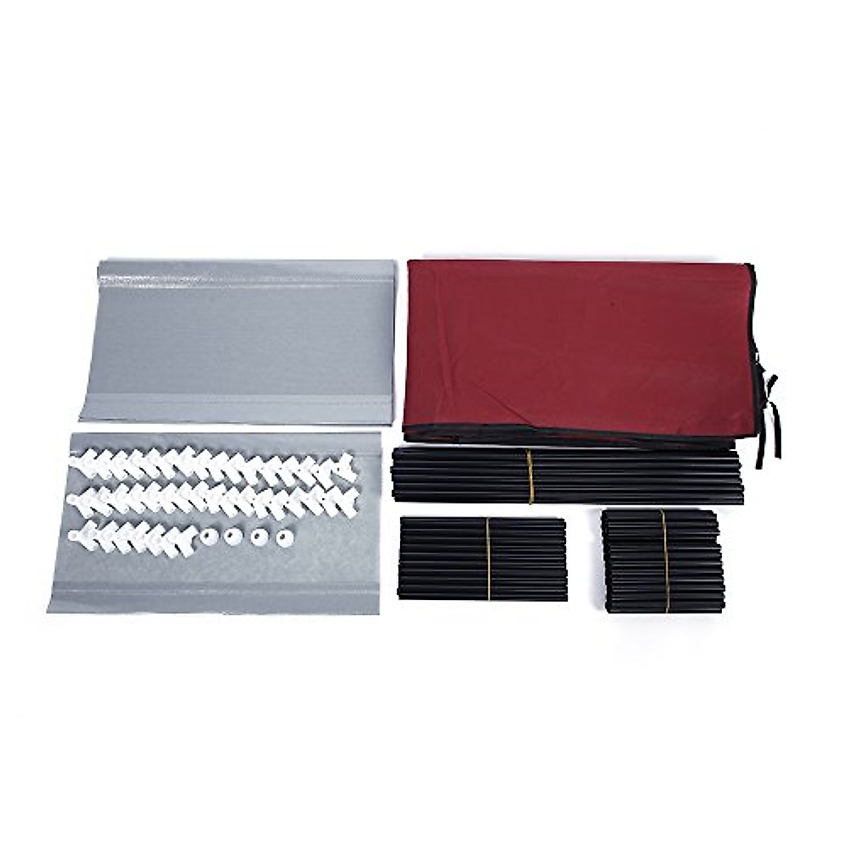 Guangshuohui Shoe Cabinet, 10-Layers 9 Lattices Non-Woven Fabric Shoe Rack with Dustproof Cover Closet Shoe Storage Cabinet Organizer (Wine Red)