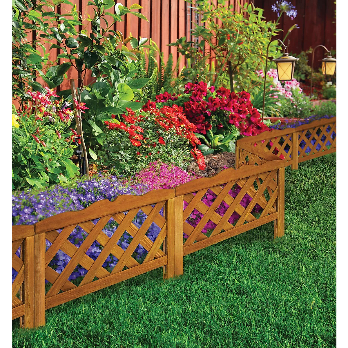 Greenes Fence Lattice Picket Border Fence 19.5 in. L x 19 in. H (12-Pack)