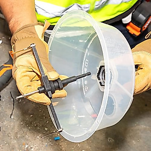 Klein Tools 53710 Hole Saw, Adjustable Circle Hole Cutter with Dustbowl, Integrated Vacuum Port, for Drywall and Ceiling Tiles, 2 to 7-Inch