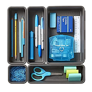 Copco Basics Interlocking Bin Set, 8-Piece, Charcoal Gray