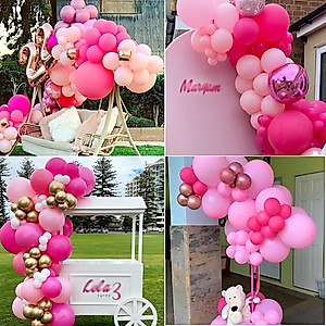 Pink and White Party Balloons,Pink Latex Balloons 50 Pcs 12 inch Baby Pink Balloons Pink Confetti Balloons For Wedding Engagement Birthday Gender Reveal Parties Baby Shower Decoration