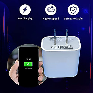 USB C Charger - 20W PD Fast Charging Block Compatible with iPhone 13 12 11 X XR Xs Pro (max/Pro/Mini), iPad, Samsung, Huawei, Xiaomi, Oppo, Vivo - White