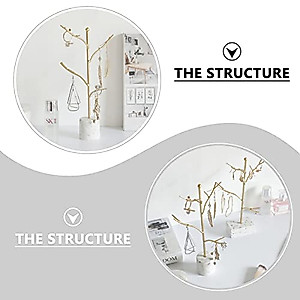 Amosfun Jewelry Display Stand jewelry stand organizer metal jewelry tree necklace display holder Metal Ornament Display