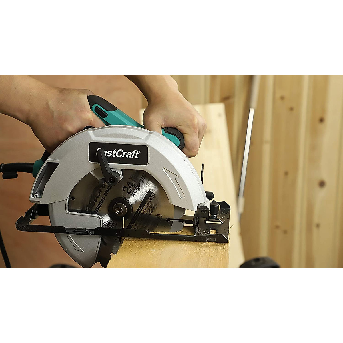 Circular Saw + 3pc 7.25" Blades 21A PEAK GUARANTEED POWER Electric Circular Saw All Industrial & PRO Grade - FastCraft Brand at Costco