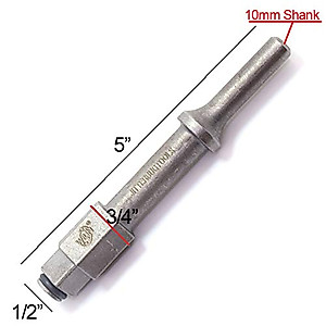 Shake'n Break Pneumatic Hammer Bolt Breaker Air Hammer Attachment Scaler 1/2 Inch Chisel for Removing Stubborn Fasteners Torx Bolts Nuts