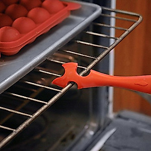 Norpro 1229 Silicone Oven Rack Push/Pull, Red (2)