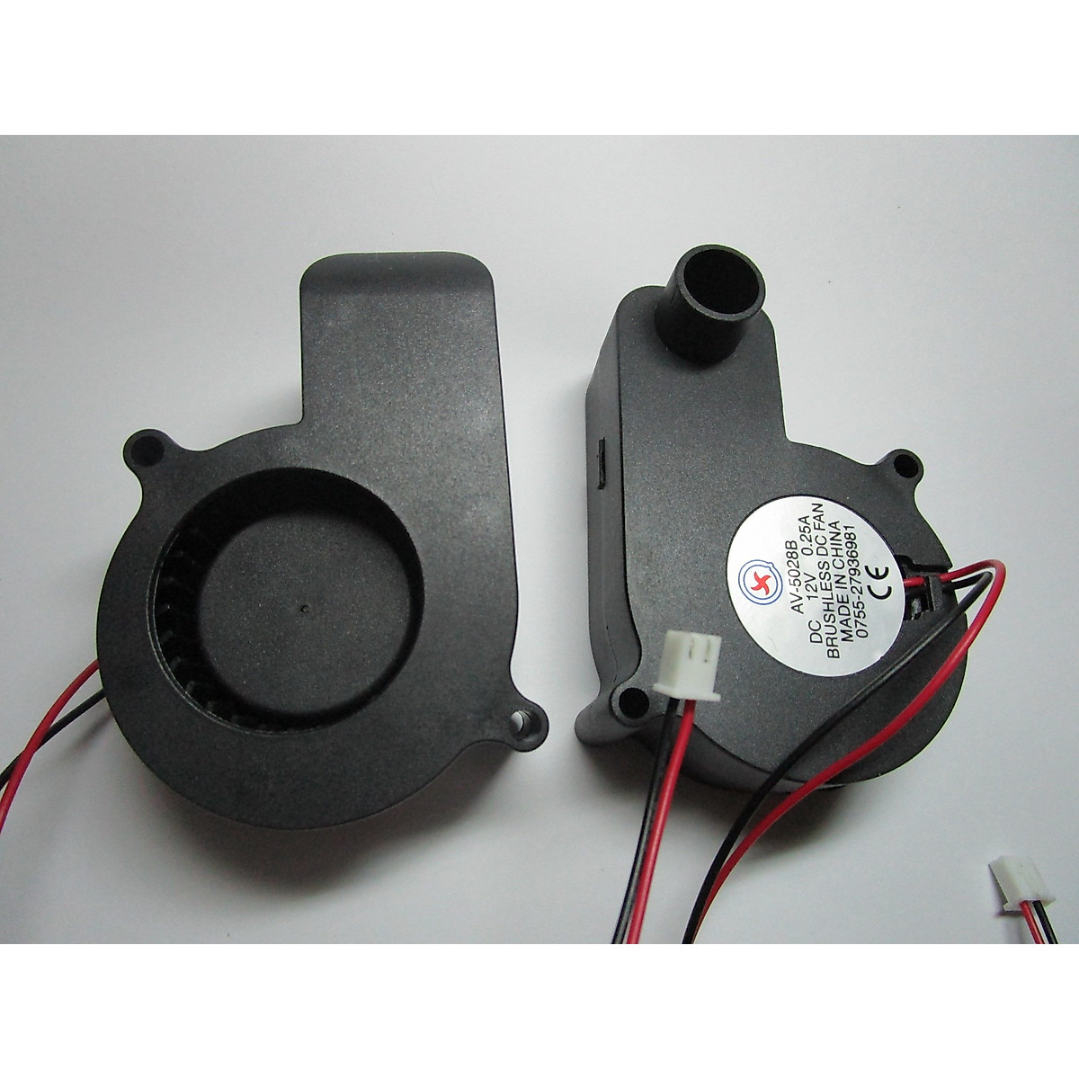 1 pcs Brushless DC Blower Fan 5028B 12V 2 Wires Black Color 50x28mm Ball-Bearing Skywalking