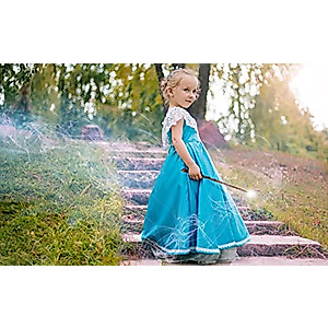 Cottage Garden Brown Woodgrain Pink Flower 13.75 inch Resin Collectible Witch Wizard Cosplay Magic Wand