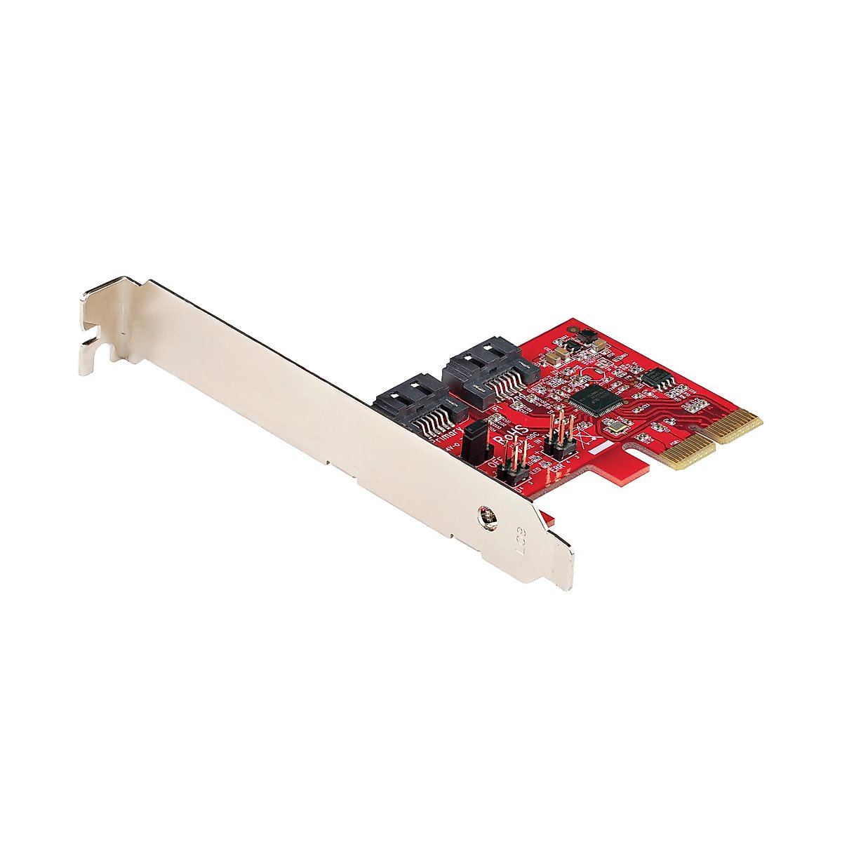 StarTech.com SATA PCIe Card - 2 Port PCIe SATA Expansion Card - 6Gbps - Full/Low Profile - PCI Express to SATA Adapter/Controller - ASM1062R SATA RAID - PCIe to SATA Converter (2P6GR-PCIE-SATA-CARD)