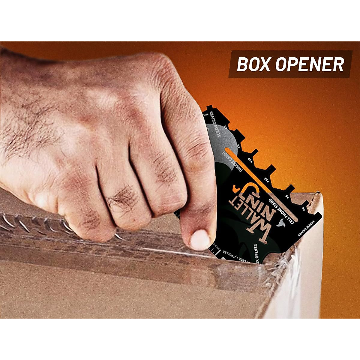 Wallet Ninja Multitool Card – 18 in 1 Credit Card Size Multi-Tool for Quick Repairs, EDC Survival Gear, Bottle Opener, Camping – Cool Gadget and Stocking Stuffer (Black)