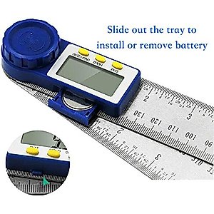 Suncala Digital Angle Finder Protractor with Zeroing and Locking Function, 7-Inch Stainless Steel Angle Finder Ruler