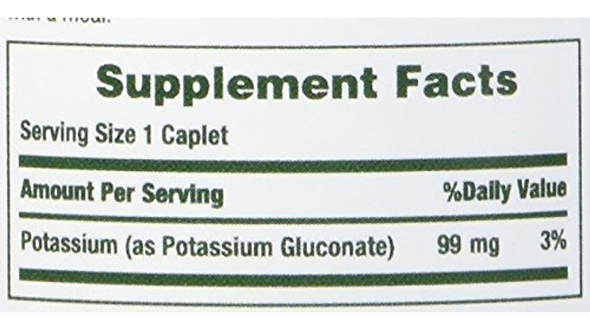 Nature's Bounty Potassium Gluconate 99mg - Support Fluid Balance