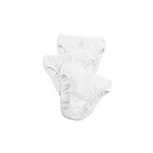 Fruit of the Loom Women's 3 Pack Cotton Hi-Cut Brief Panty, White, 9
