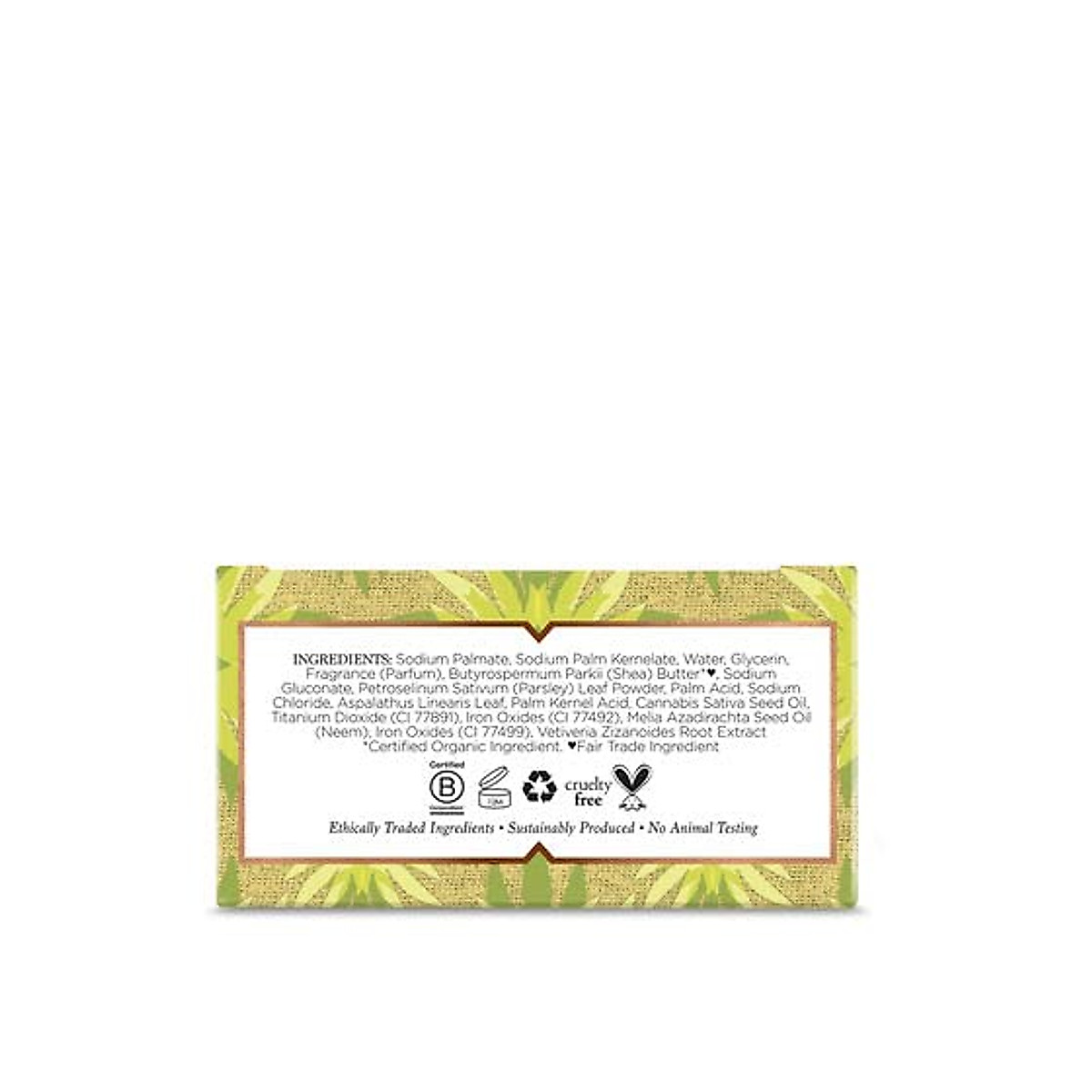 Nubian Indian Hemp and Haitian Vetiver Soap, 5 Ounces (Pack of 3)