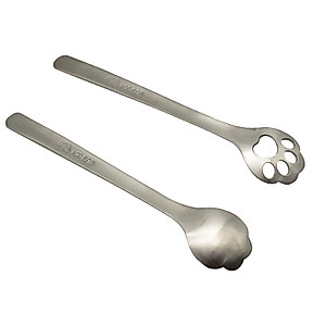 Maydahui 6PCS Cat Paw Spoon Hollow Out Coffee Spoons 5.8 inch 18/10（304 ）Stainless Steel Teaspoon for Dessert Ice-cream Stirring Home Kitchen Restaurant