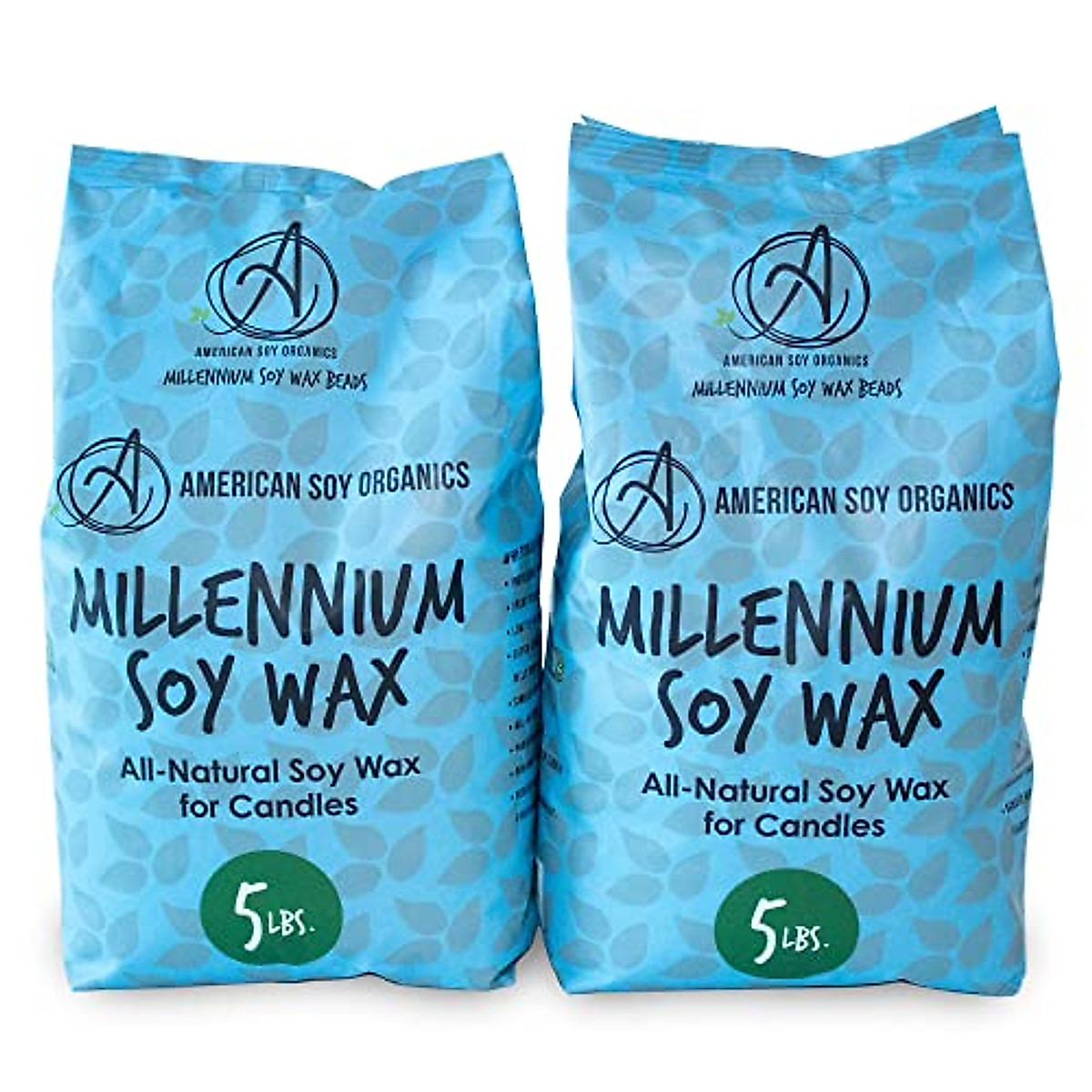American Soy Organics Millennium Wax - 10 lb Bag of Natural Soy Wax for Candle Making