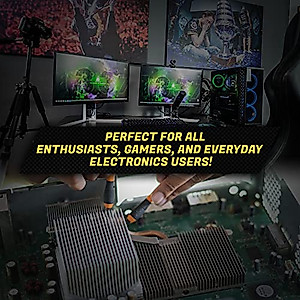 Enimatic 6-in-1 Professional PC Cleaning Kit | Computer Cleaning Kit to Clean Up Computer Hardware & Fans | Desktops, PCs, Fans, & Laptop Cleaning Kit