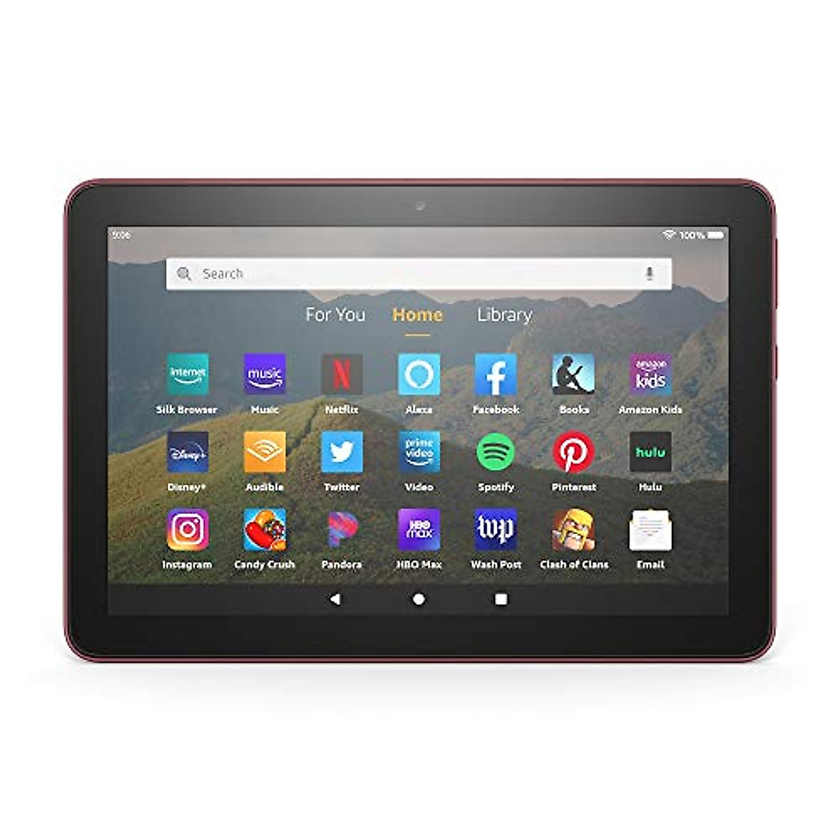 Fire HD 8 Smart Home Bundle including Fire HD 8 Tablet 64 GB Ad-Supported (Plum) with Blink Mini Camera