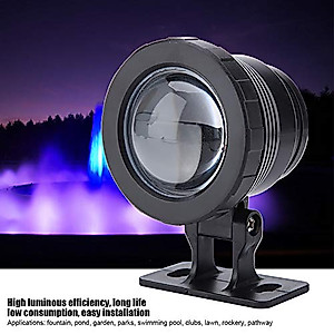 LIYJTK Underwater lamp,RGB LED Underwater Light Waterproof Multi-Color for Outdoor Garden Spotlight Landscape Fountain(10W Black)