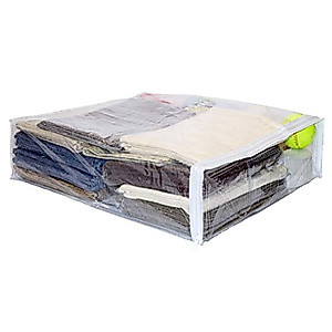 Clear Vinyl Zippered Storage Bags 20 x 23 x 6 Inch 10-Pack