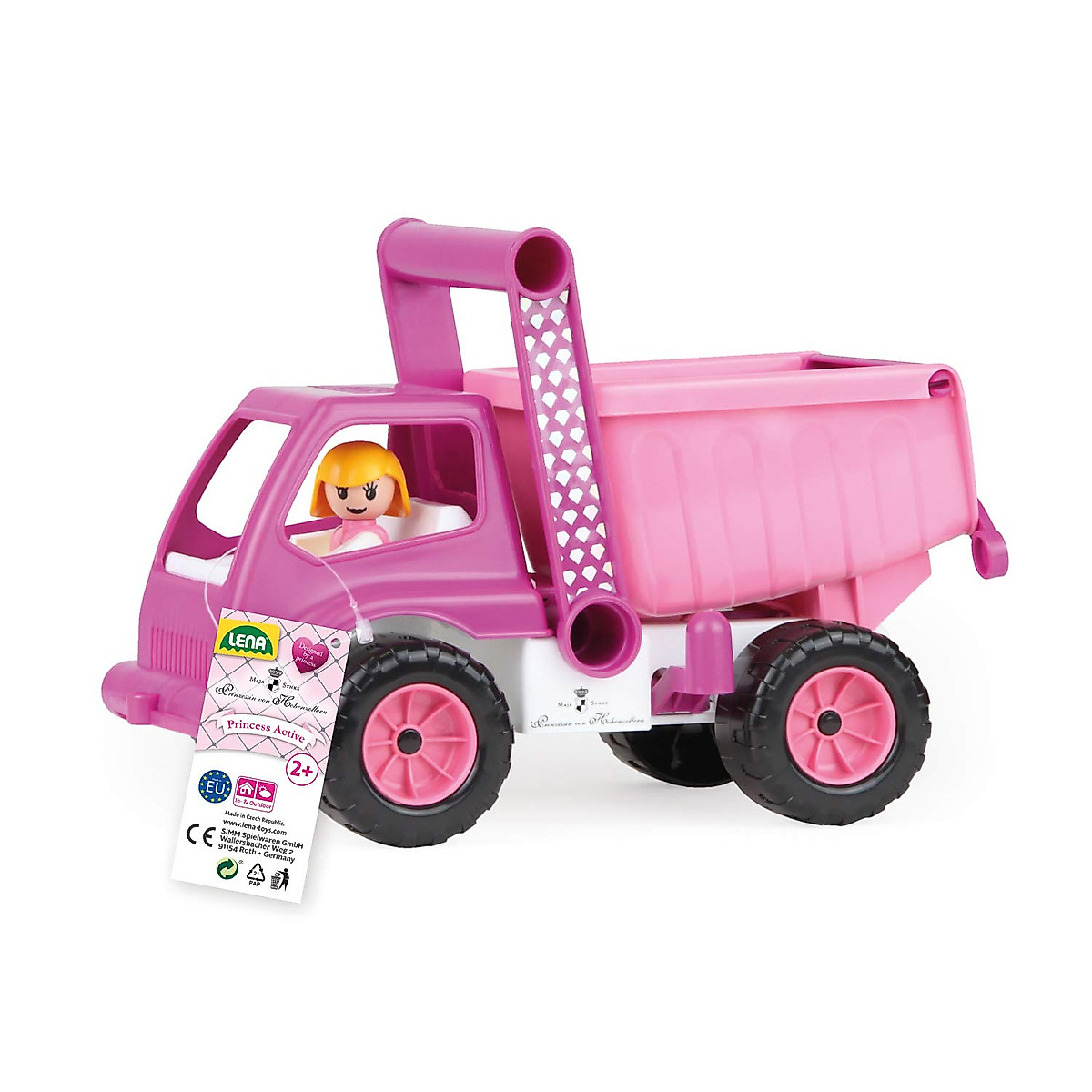 ksmtoys Lena Eco Active Princess Pink Dump Truck is a Eco Friendly BPA and Phthalates Free Green Toy Manufactured from Premium Grade Resin and Wood