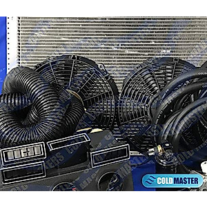 A/C KIT UNIVERSAL UNDER DASH EVAPORATOR HD KIT AIR CONDITIONER 12V 450A-000LR-C CHROME RECTANGULAR LOUVERS