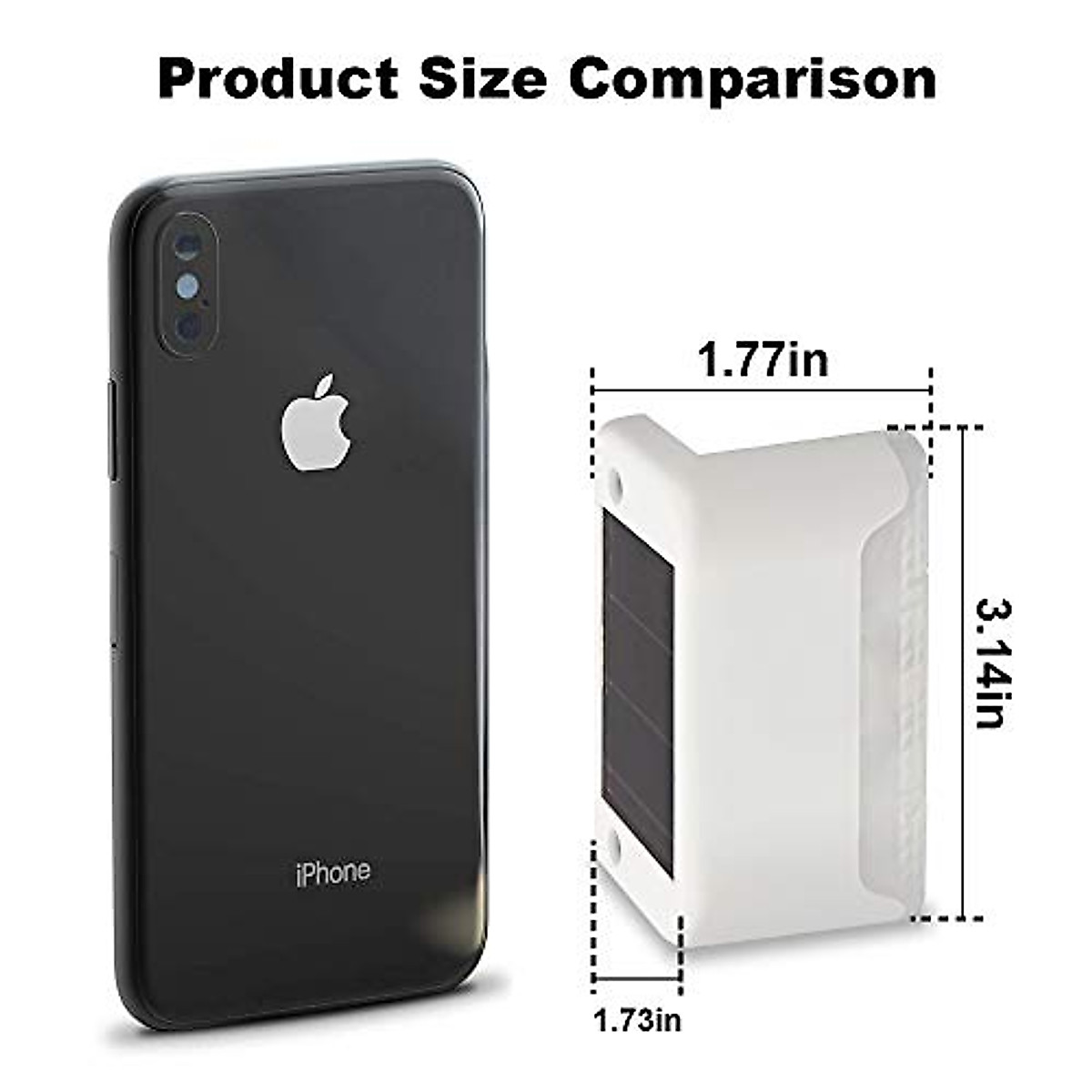 APONUO Solar Deck Lights 16 Pcs, Solar Step Lights Outdoor Waterproof Led Solar Fence Lamp for Patio, Stairs,Garden Pathway, Step and Fences(Warm White)