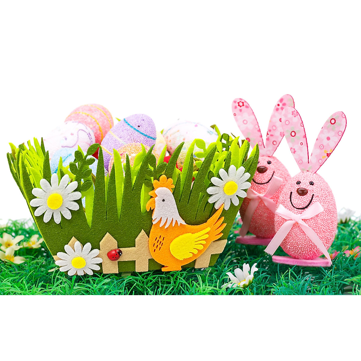 DSJ 1 PCS Felt Storage Basket Fabric Storage Cube Organizer Candy Basket for Party Decorations