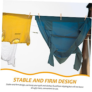 SOESFOUFU 100pcs Wooden Clothespins Clothes Clips Clothespins Clips Wood Clothespins Clothes Pegs Clothesline Laundry Pegs Windproof Clothespins Quilt Clamp Blanket Fixing Clamp Clothing Peg