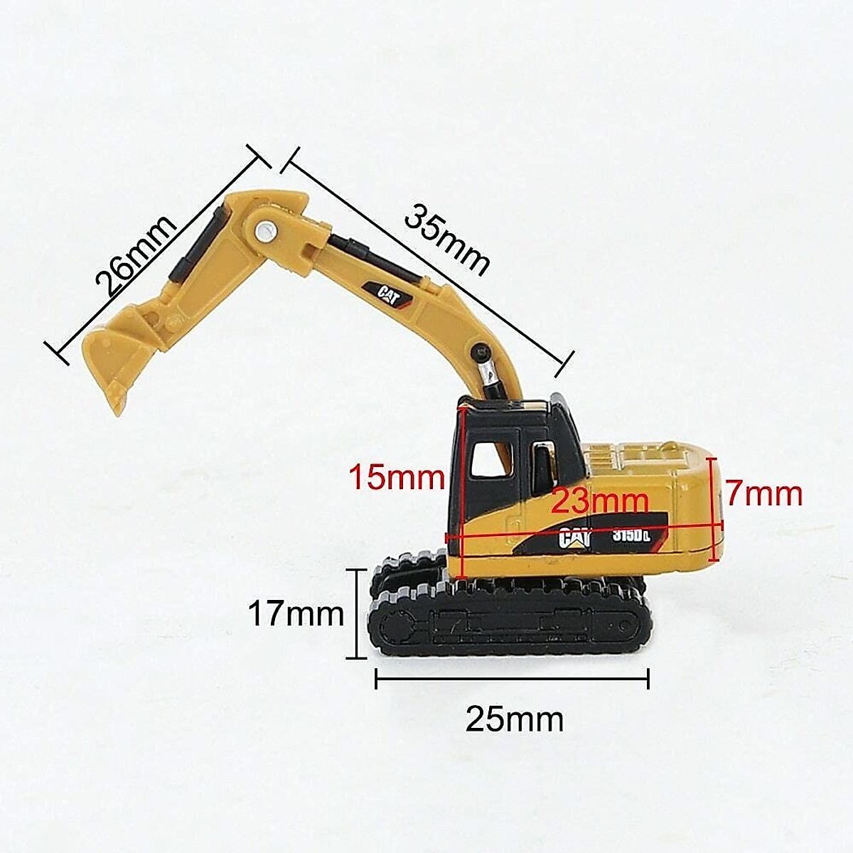 3X 1:160 N Scale Miniature Excavator Engineering Vehicle Diecast Mini Truck Model Exquisite