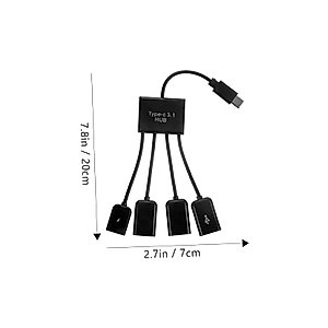 Hemobllo 1 Set Laptop Port Hubs Keybar Adaptador Universal LAN Port Hubs USB Hub Blackets Hub Hub Noire U Disk USB Drive Hub Converter Cable Keypad Extender USB Splitter Cell Phone Adapter
