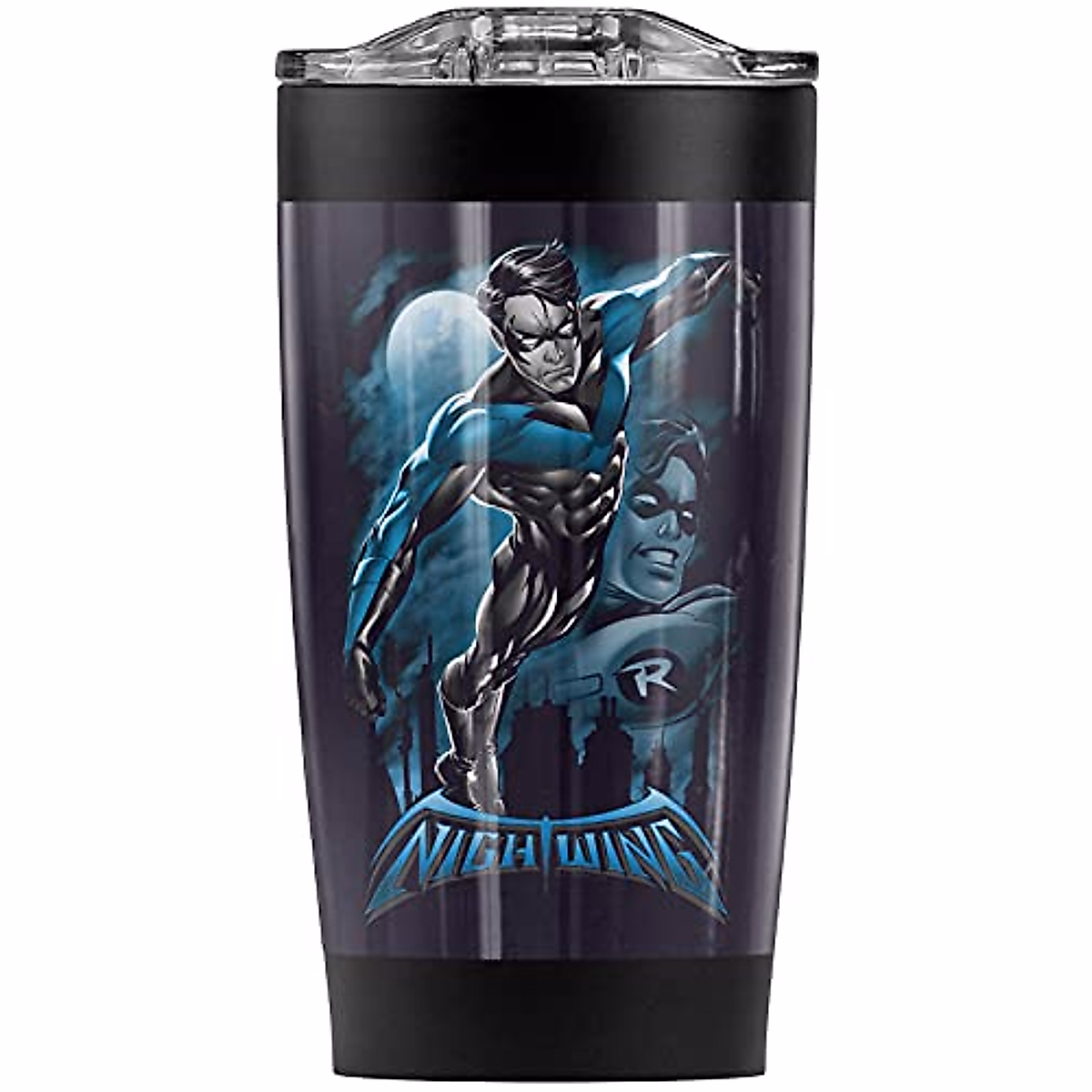 Logovision Batman Nightwing All Grown Up Stainless Steel Tumbler 20 oz Coffee Travel Mug/Cup, Vacuum Insulated & Double Wall with Leakproof Sliding Lid | Great for Hot Drinks and Cold Beverages