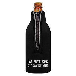 Funny Retirement Gifts I'm Retired & You're Not Have Fun at Work Tomorrow Retirement Party Supplies Happy Retirement Gifts 2 Pack Can Coolie Drink Coolers Coolies Black