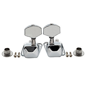 Musiclily 3L+3R Semi-closed Guitar Tuners Guitar String Tuning Pegs Keys Machine Heads Set for Epiphone Les Paul SG Style Electric Guitar or Acoustic Guitar Replacement, Chrome