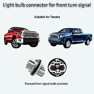 2 PCS Front Turn Signal Light Bulb Plug Socket, 90075-60060 Socket Plug Front Turn Signal Light Bulb Socket Compatible with Toyota Tundra, Tacoma, Sequoia, 4Runner, Venza
