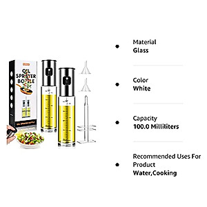 PUZMUG Oil Sprayer, Oil Sprayer with Olive Oil Holder, Fried Chicken, BBQ, Baking, Barbecue, Air Fryer, Salad, Olive Oil Dispenser Set