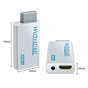 COLFULINE Wii to HDMI Converter, HDMI Output with 3.5mm Audio Jack, Supports NTSC and PAL, Easy Operation