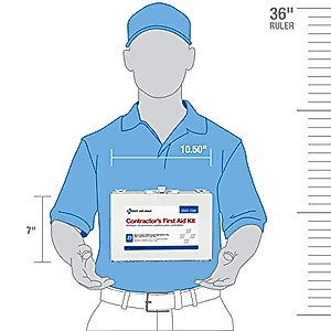 First Aid Only 9302-25M 25-Person Contractor's Emergency First Aid Kit for Home Renovation, Job Sites, and Construction Vehicles, 178 Pieces