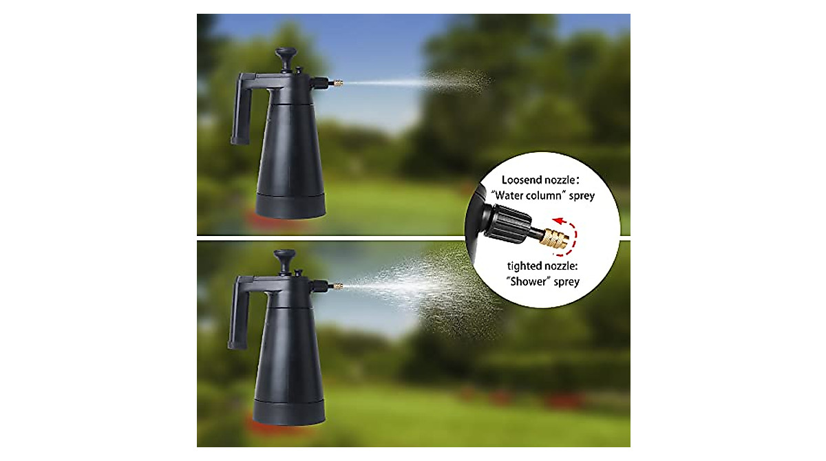 FLORA GUARD 0.4 Gallon Handheld Garden Pump Sprayer | Adjustable Nozzle