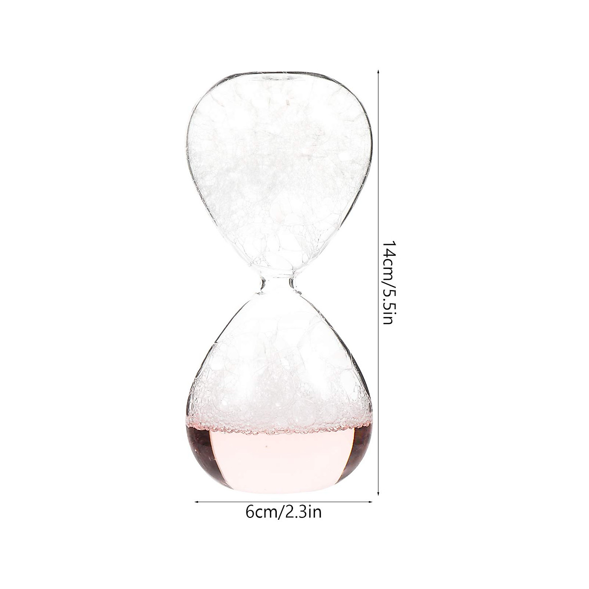 YARNOW Bubble Singing Hourglass Timer Dream Foam Crystal Hourglass Creative Glass Liquid Motion Timer Hourglass Birthday Gifts Table Decoration (Pink)