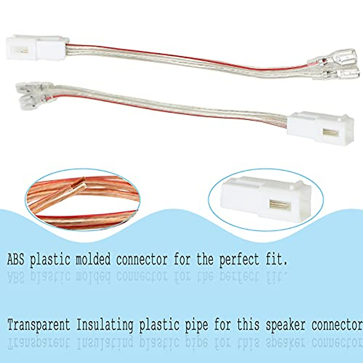 RED WOLF Front Dash Tweeters Speaker Wiring Harness Adapter Connector Plug Replacement for Dodge Ram Jeep Chrysler 2005-2022 Aftermarket Dash Tweeters Audio Cable Plug 2PC