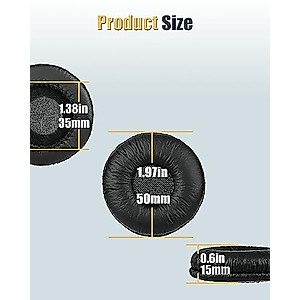 BINGLE Upgraded Headset 50mm Ear Cushion Replacement Designed for HW251N HW261N H251 H251N H261 H261N Blackwire 3210 3220 Jabra Pro 920 9450 Biz 2400II GN 2000 PRO 920-4 Packs