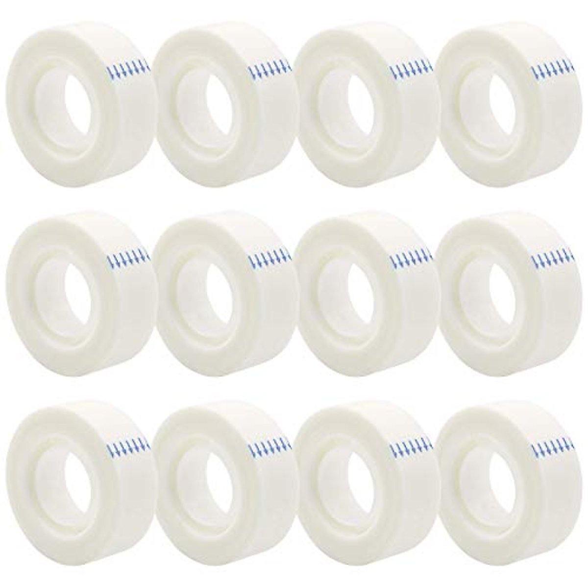 OWLKELA - 12 Rolls Invisible Tapes 0.7 in x 1000 Inches, Matte Finish Invisible Tape, Foggy Translucent Tape Great for Correction and Labeling, Compatible with Standard Tape Dispenser