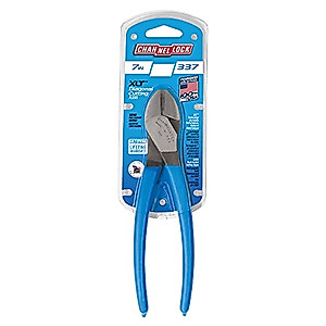 Channellock Diagonal Cutters, 7 In., Blue, Gray (337)