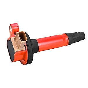 ENA Set of 6 Red Ignition Coil Pack 2011-2020 Compatible with Ford Lincoln Explorer Expedition F150 Flex Lobo MKS MKT Navigator Transit 150 250 350 Taurus V6 3.5L Replacement For C1814 DG549 UF646